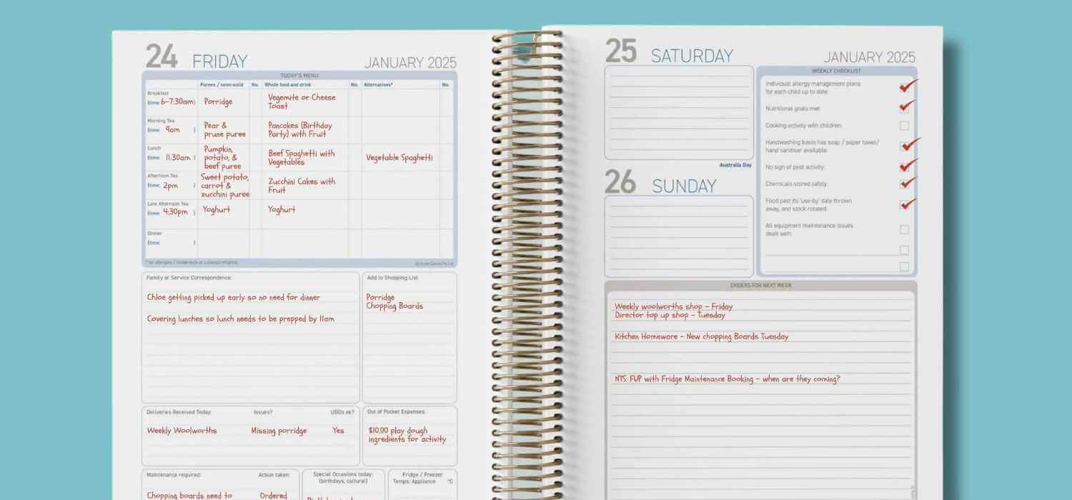 A Peek into the Early Childhood Cook Diary for ECEC with Examples ...